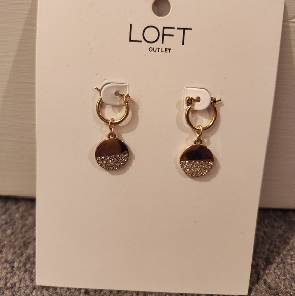 LOFT | Jewelry | Loft Circle Gold Earrings | Poshmark